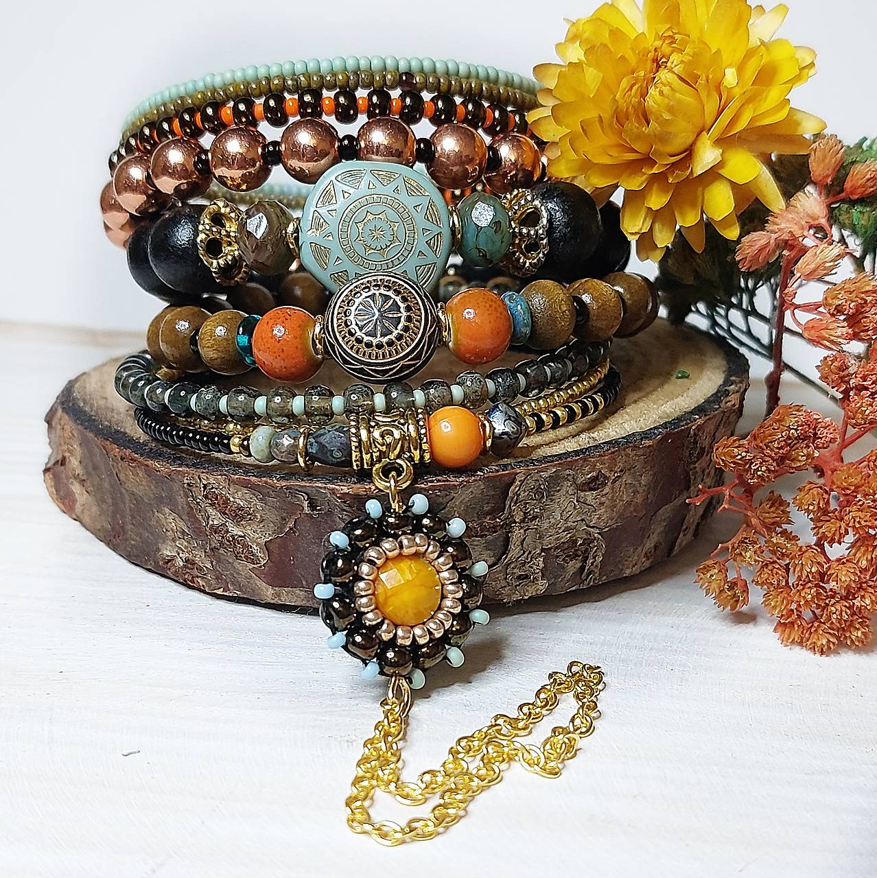 Náramok Boho-energy / KATARINA_KAZETA_JONS - SAShE.sk