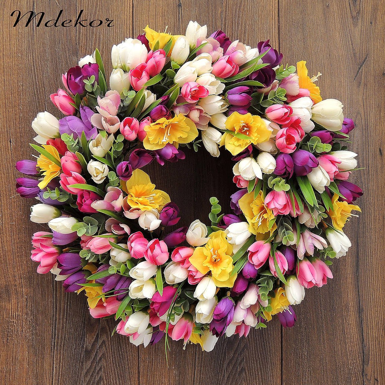 Romantický veniec - jarná dúha / Mdekor - SAShE.sk