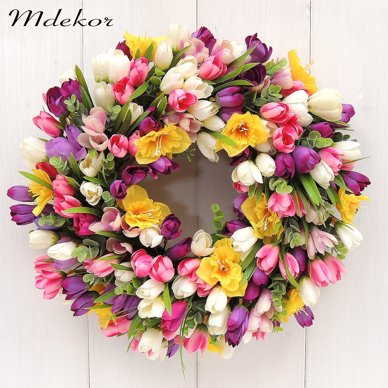 Romantický veniec - jarná dúha / Mdekor - SAShE.sk