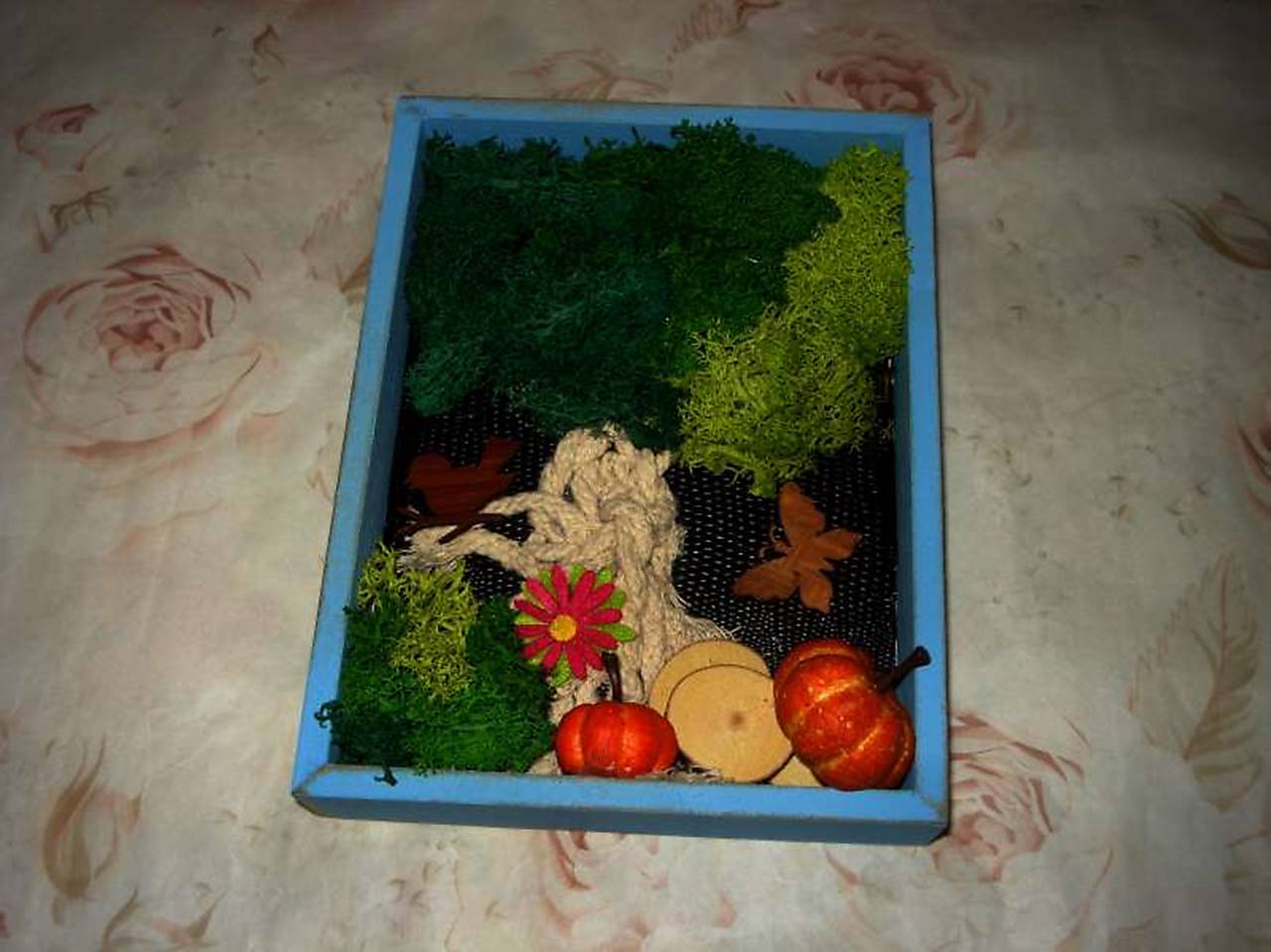 Machový obrázok s tekvičkami / Danaart - SAShE.sk