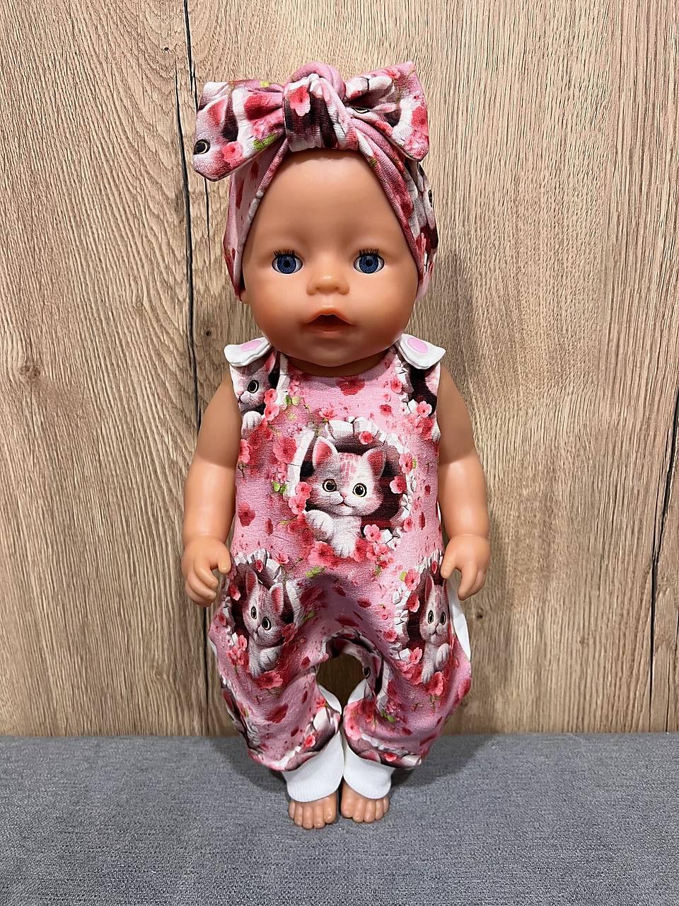 Dupačky pre bábiku BABY BORN - 43 cm, mačička / BaskaDesign - SAShE.sk