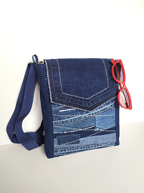 Crossbody rifľová taška / katkaaa - SAShE.sk