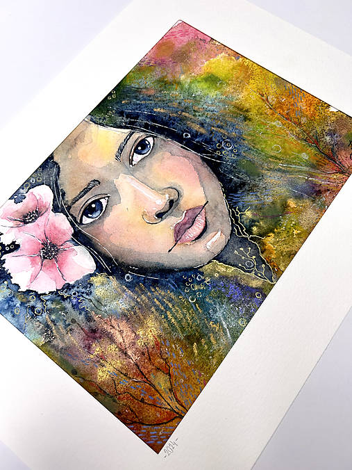Akvarelová maľba Mrs.Spring / zdenkaprint - SAShE.sk