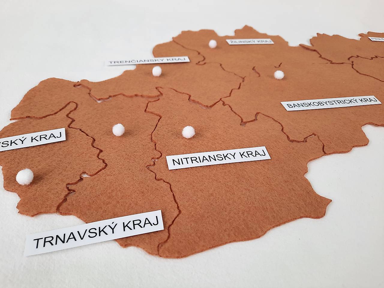 Mapa Slovenska - kraje / anad - SAShE.sk