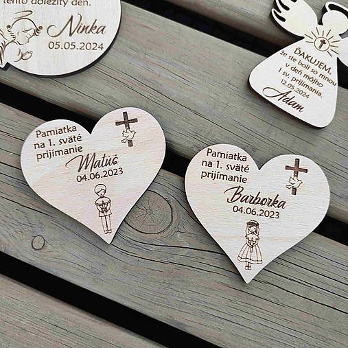 Magnetka na prvé sväté prijímanie (Srdce) / vyrobenepreteba - SAShE.sk