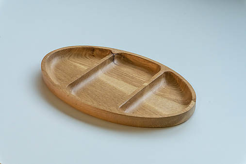 Drevená miska (priehradky) (dub) / DrevoHolz - SAShE.sk