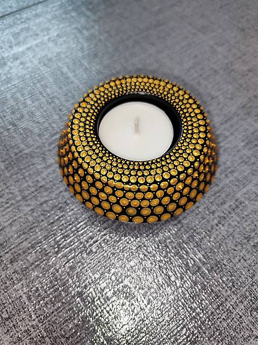 Dot Art svietnik / lea_mandala_art - SAShE.sk