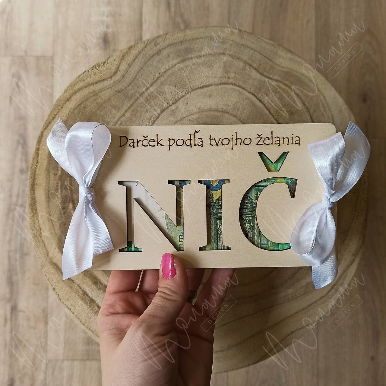 Drevená obálka na peniaze / monamadesign - SAShE.sk