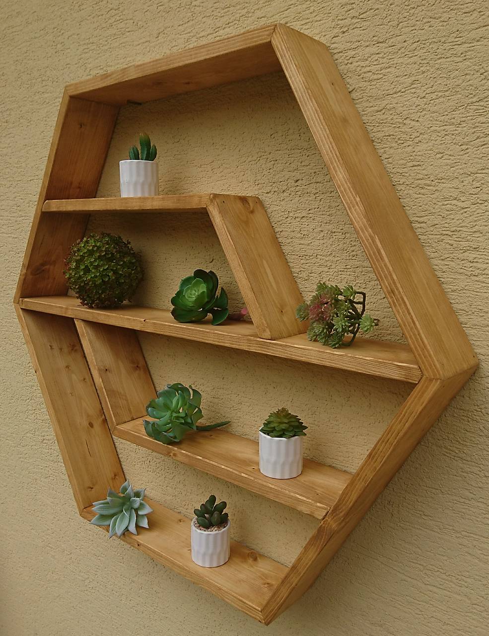 Polička hexagon / JwoodG - SAShE.sk