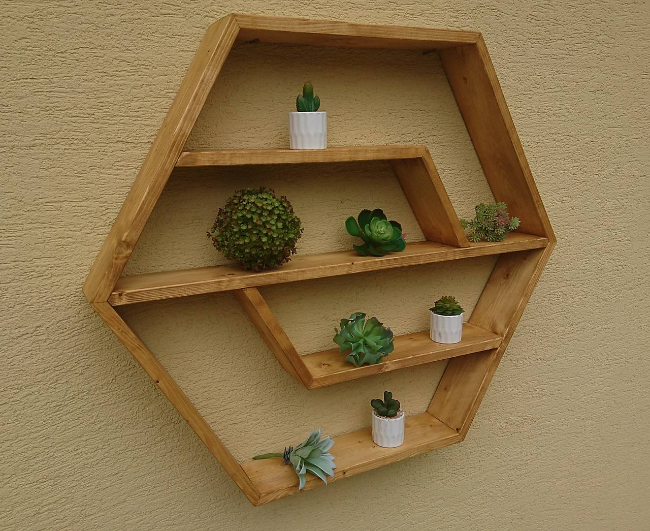 Polička hexagon / JwoodG - SAShE.sk