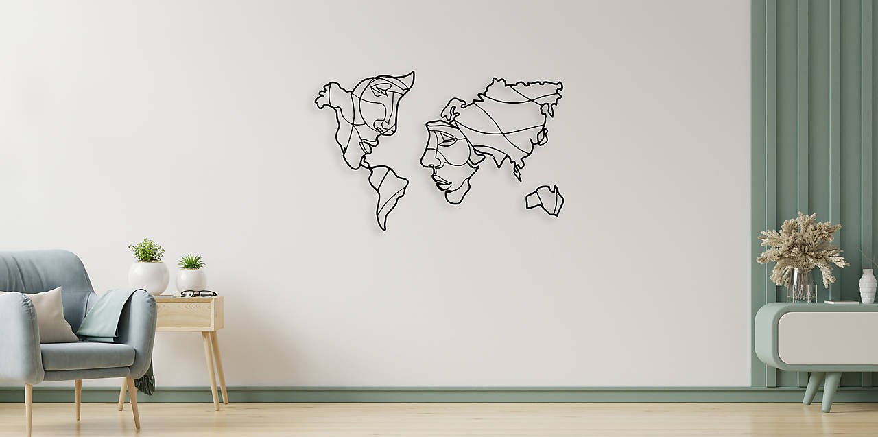 Mapa: Dve tváre sveta / infinityart - SAShE.sk