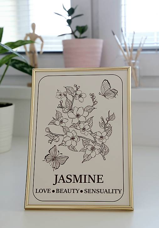 Artprint Jasmine - burgundy / BK_PATTERNS - SAShE.sk