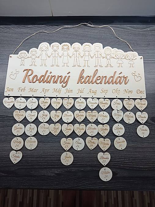 Rodinný kalendár POSTAVIČKY - zostav si svoju grafiku! / PMTdizajn ...