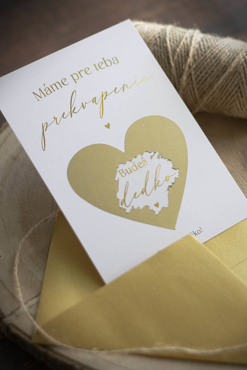 Stierací žreb babka/dedko zlatá - Oznámenie o tehotenstve (Oznámenie ...