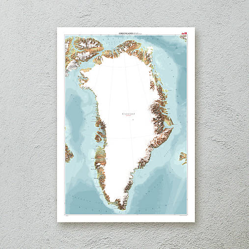 Grónsko (dekoratívna mapa) / TerreCarte - SAShE.sk