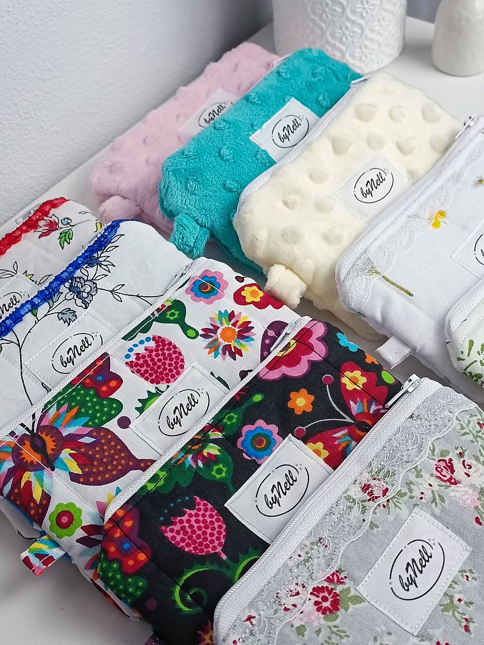 Mini kozmetická taštička (Biela) / byNell_handmade - SAShE.sk