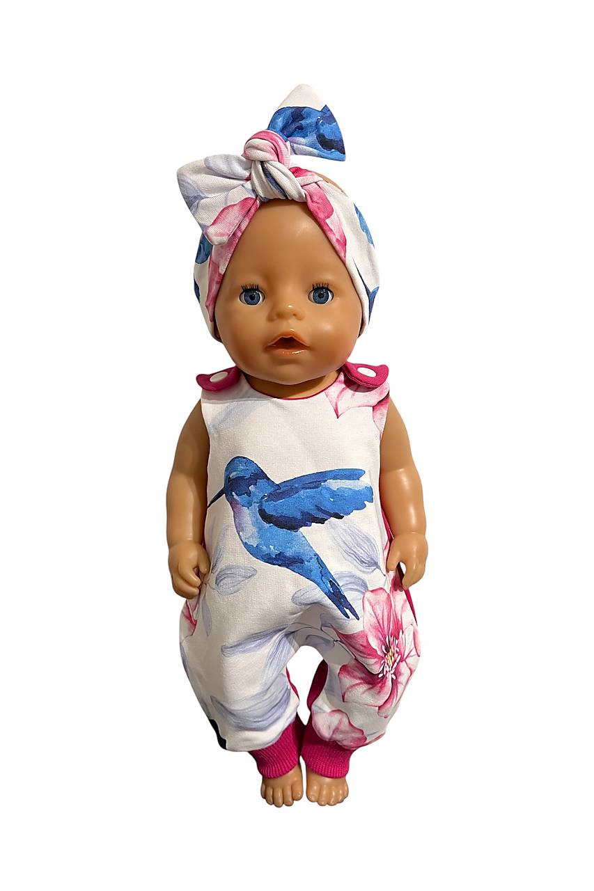 Dupačky pre bábiku baby born - 43 cm, kolibrík / BaskaDesign - SAShE.sk