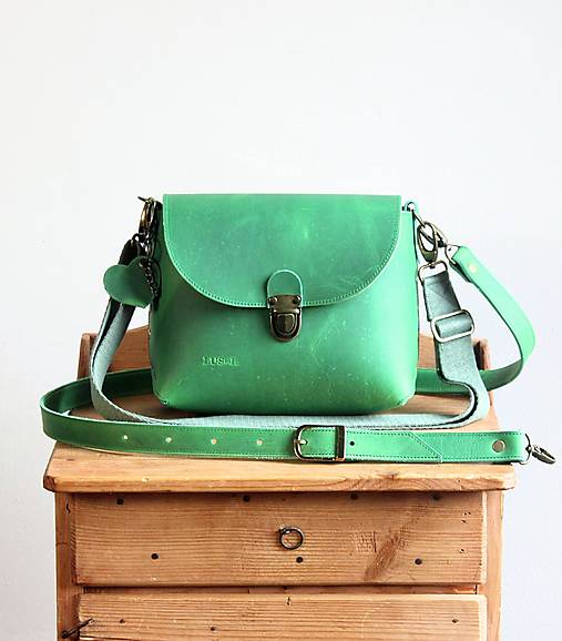 Kožená kabelka *Crazy Emerald* / Lu.Si.L - SAShE.sk