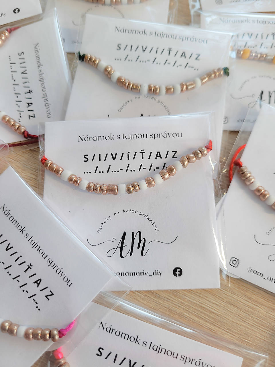 Náramok s tajnou správou na mieru Morzeovka / AM-Annamarie - SAShE.sk