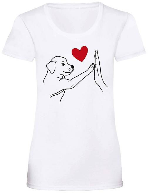 Dlaň a labka – jeden tím (L - Biela) / jedinecne_tricka - SAShE.sk