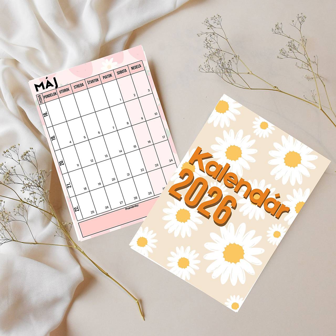 Kalendár 2026 PDF, A5, A4 / DigitalneRadosti - SAShE.sk