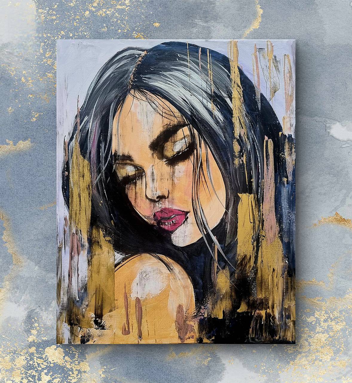 Akrylový obraz - Zasnená / renetka_art - SAShE.sk