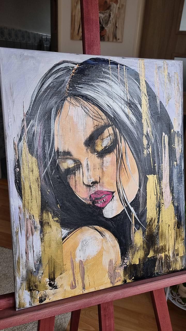 Akrylový obraz - Zasnená / renetka_art - SAShE.sk