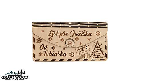 Obálka „List Ježiškovi“ / GraviWood - SAShE.sk