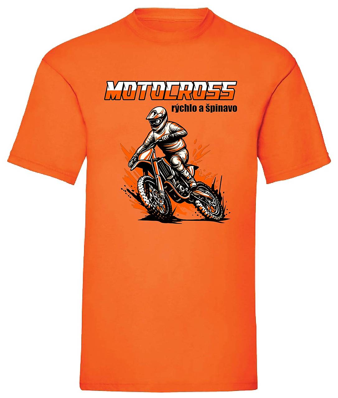 Motocross (Oranžová) / jedinecne_tricka - SAShE.sk