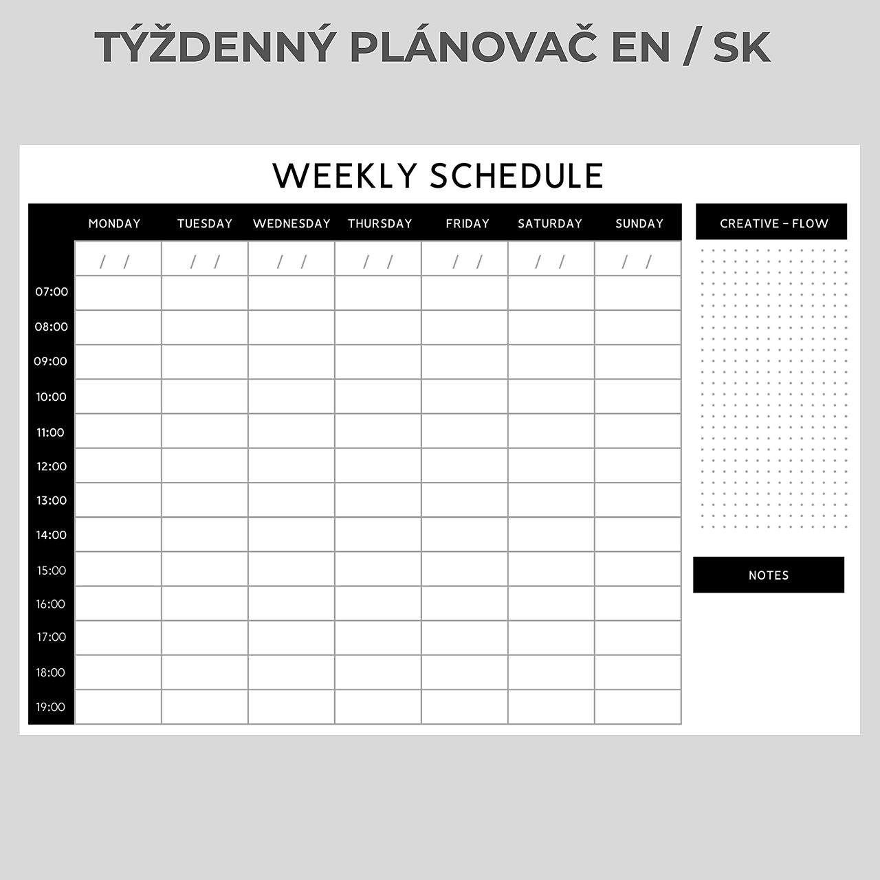 Týždenný moderný plánovač 2026 / levik.planner - SAShE.sk