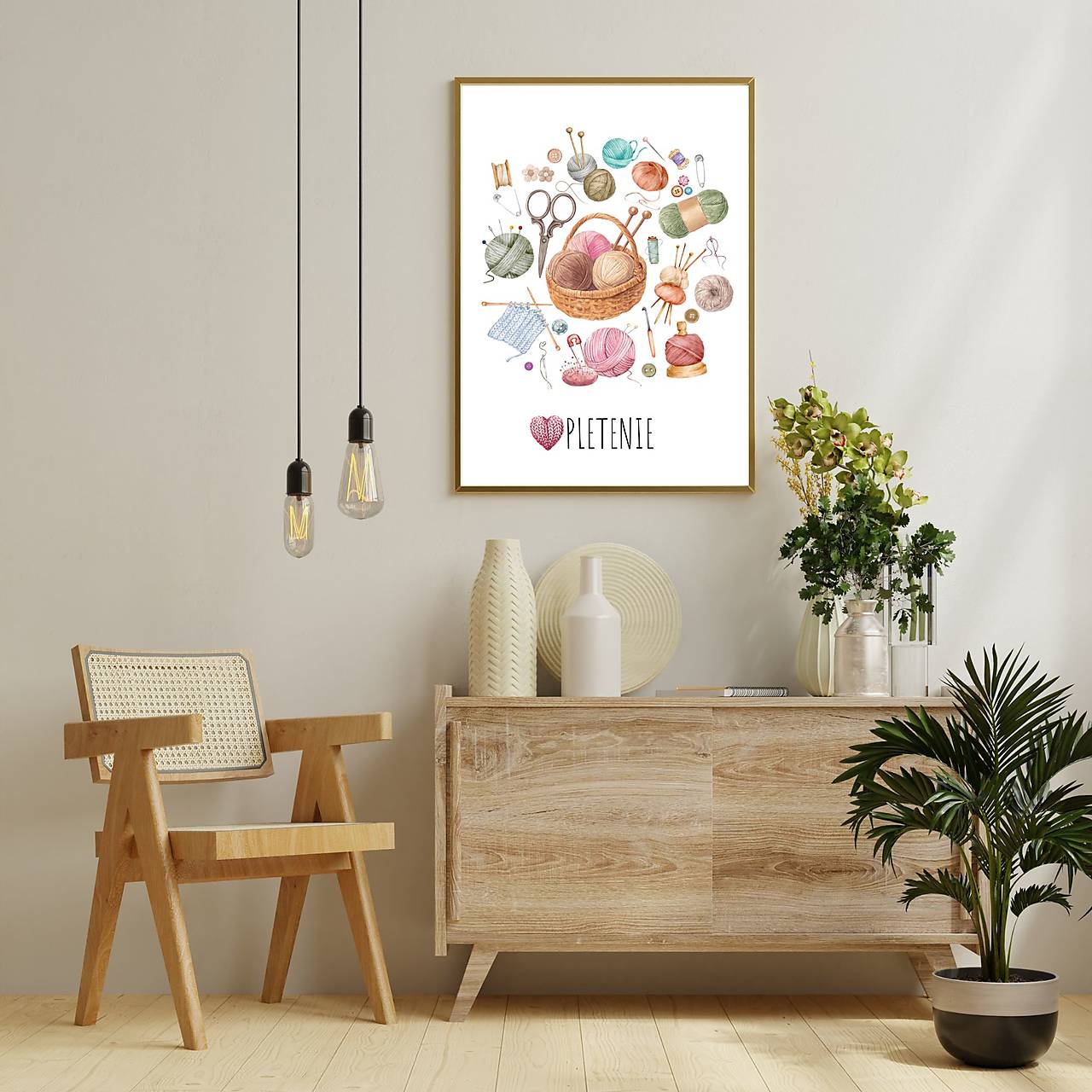 Plagát Milujem pletenie PDF / DigitalneRadosti - SAShE.sk