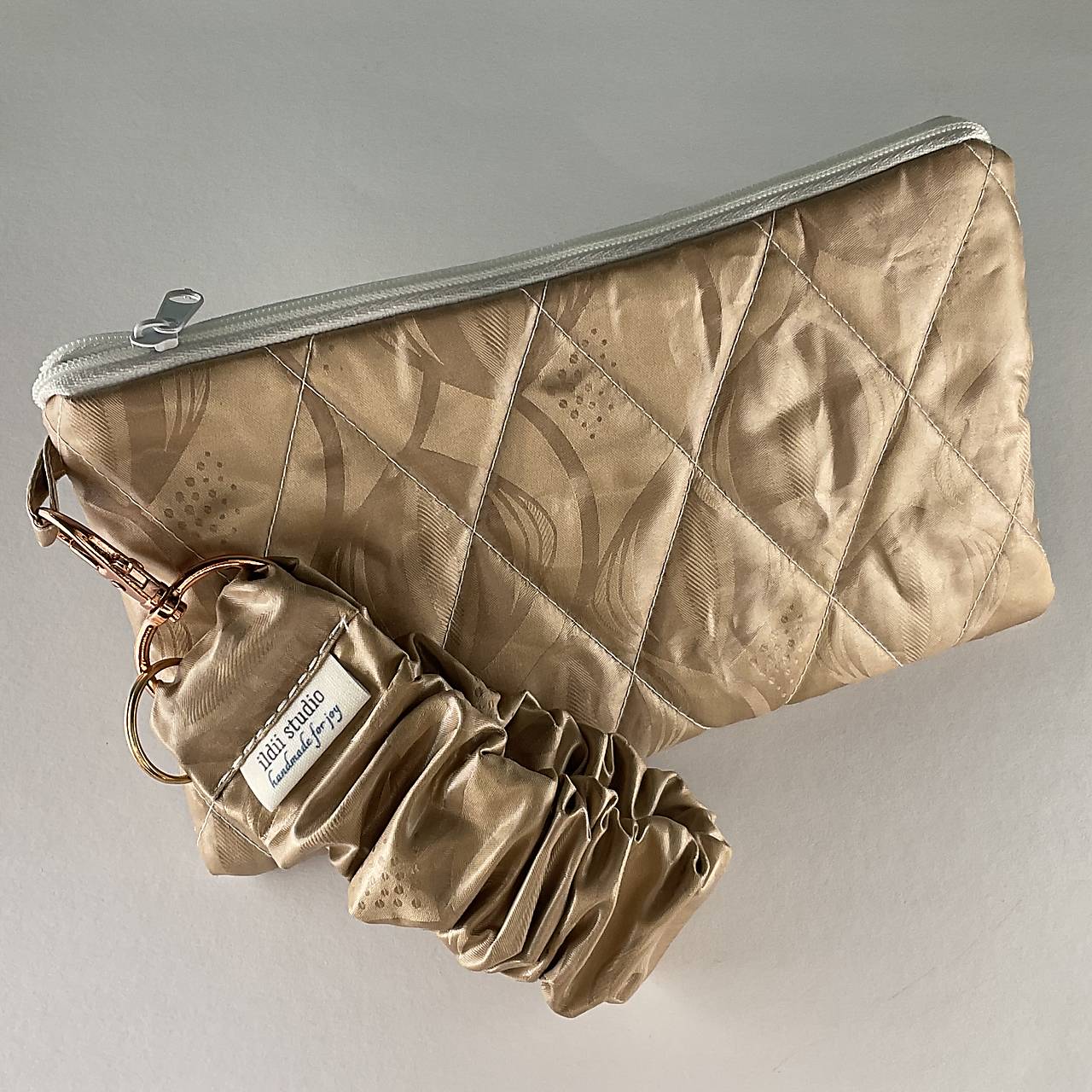 Brocat Luxe set II – mini peňaženka & scrunchie pútko (Cinamon Punch ...